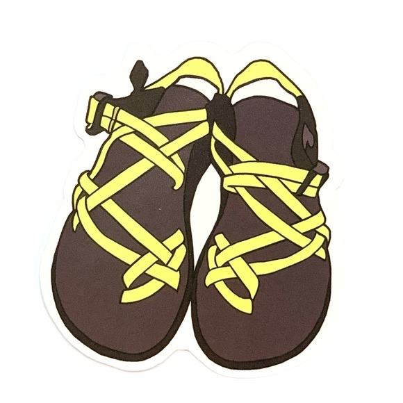 Chaco | Accessories | Yellow Chacos Vinyl Sticker | Poshmark